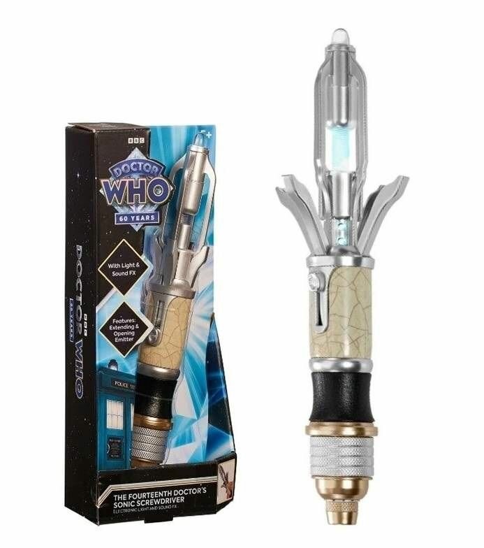Звуковая отвертка Доктор Кто 14-го поколения - Doctor Who (матовый хром)
