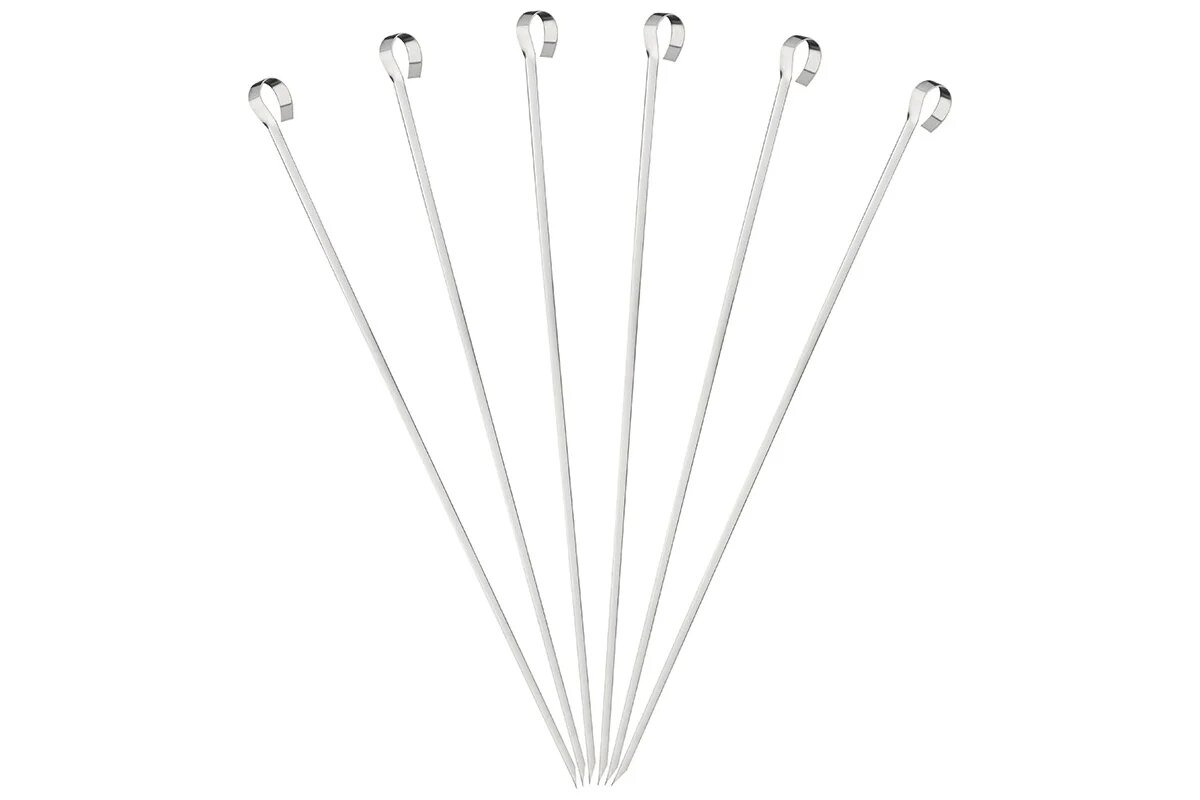 Ecos шампуры угловые без витка 450x10x0,7 мм набор 6 шт для барбекю и мангала