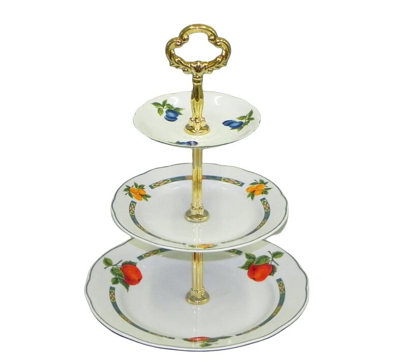Этажерка 3-х уровневая, Мэри Энн Фруктовый сад 03196033-080H, Leander