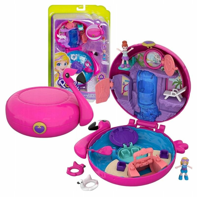 Фигурка Mattel Polly Pocket Игровой набор с фигурками Фламинго FRY38