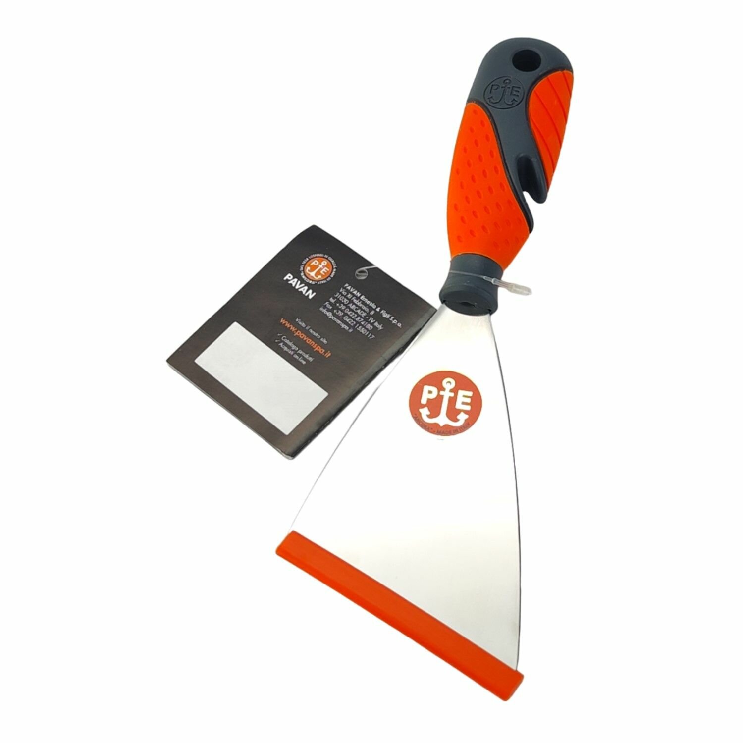 Шпатель венецианский скошенный из нержавеющей стали Pavan 501/ISO-080 (80мм)