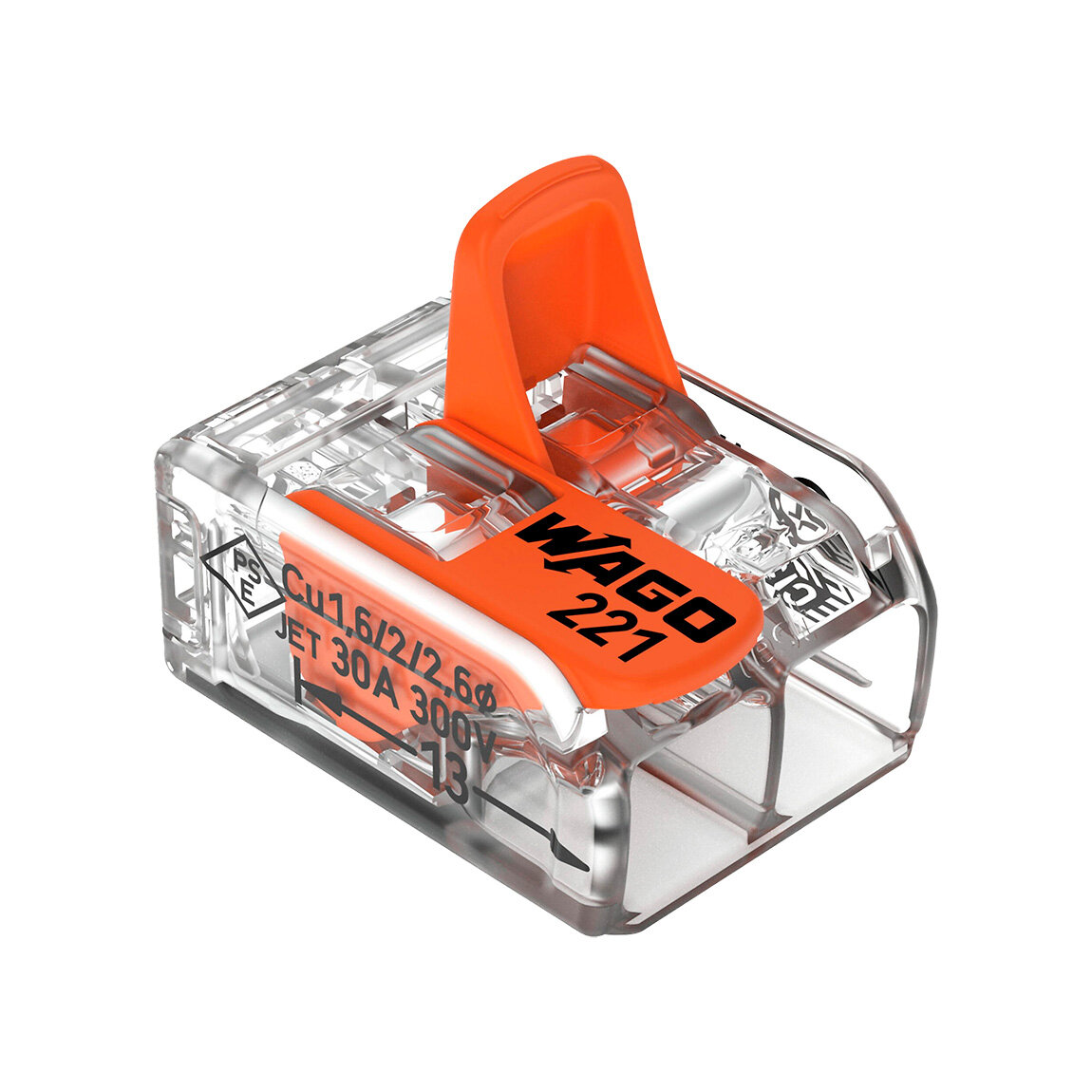 Соединительная клемма COMPACT, 2 x 0,5-6,0 мм, WAGO, 221-612, 20 шт./упак.