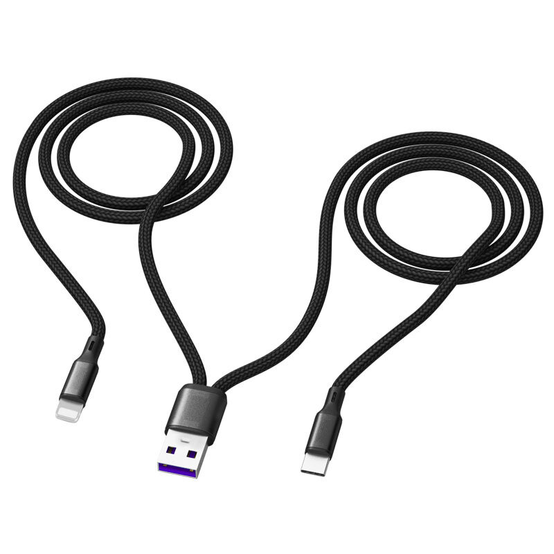 Кабель для зарядки и передачи данных 1,2 м, Apple+type-C