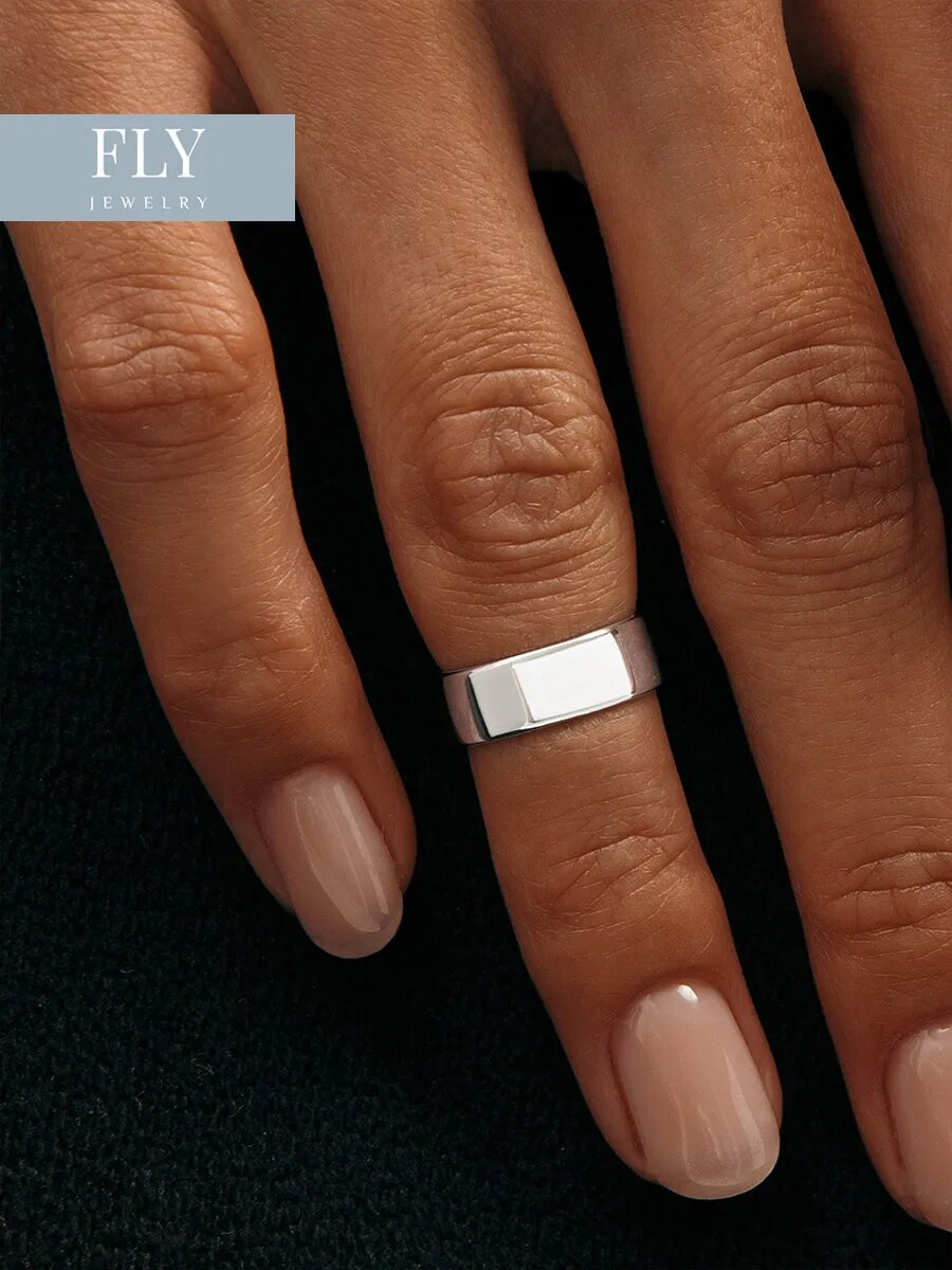 Кольцо на фалангу, серебро, 925 проба, родирование