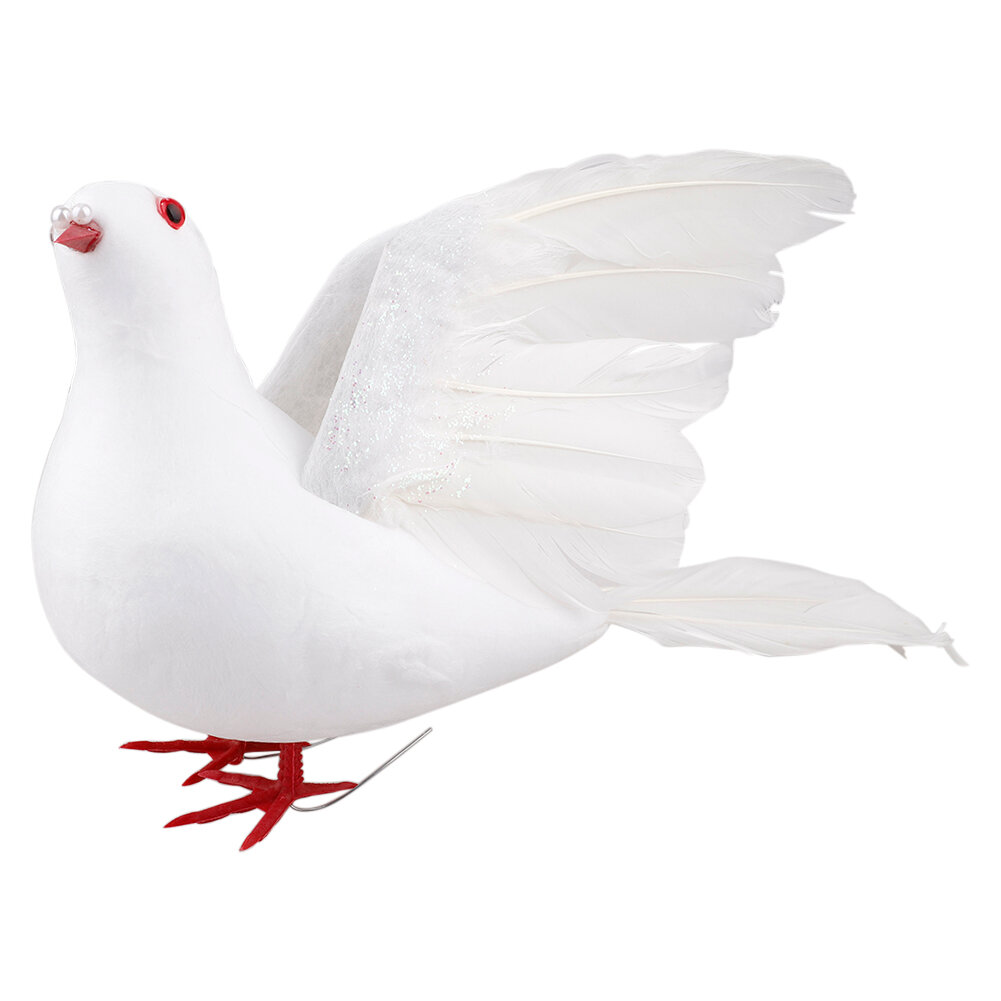 Искусственный Белый Голубь Поддельный Голубь Орнамент Домашний Декор Рождественские Принадлежности Украшения Для Вечеринки