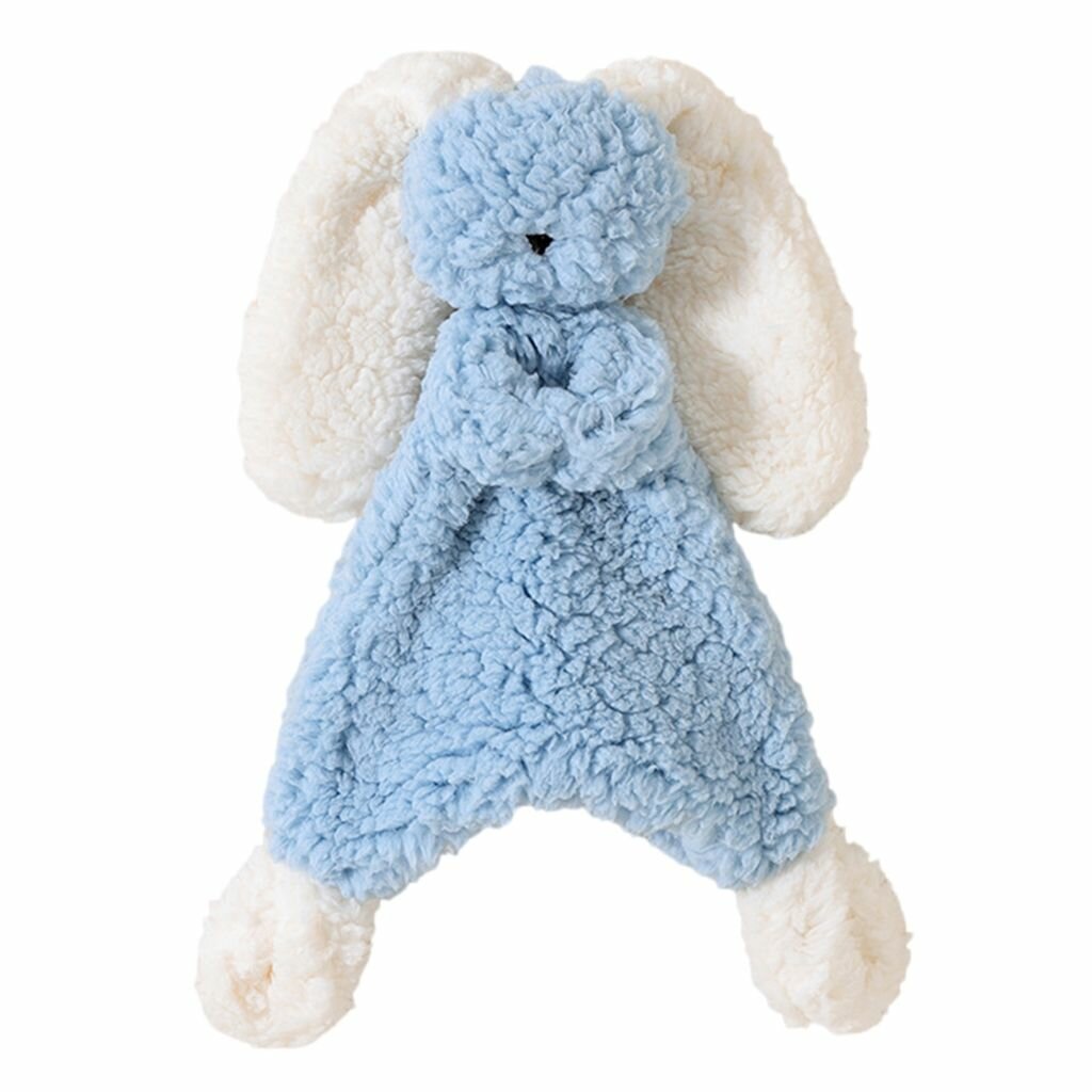 Детское полотенце, Безопасная игрушка для младенцев из овечьего флиса - синий + белый, 1 шт.