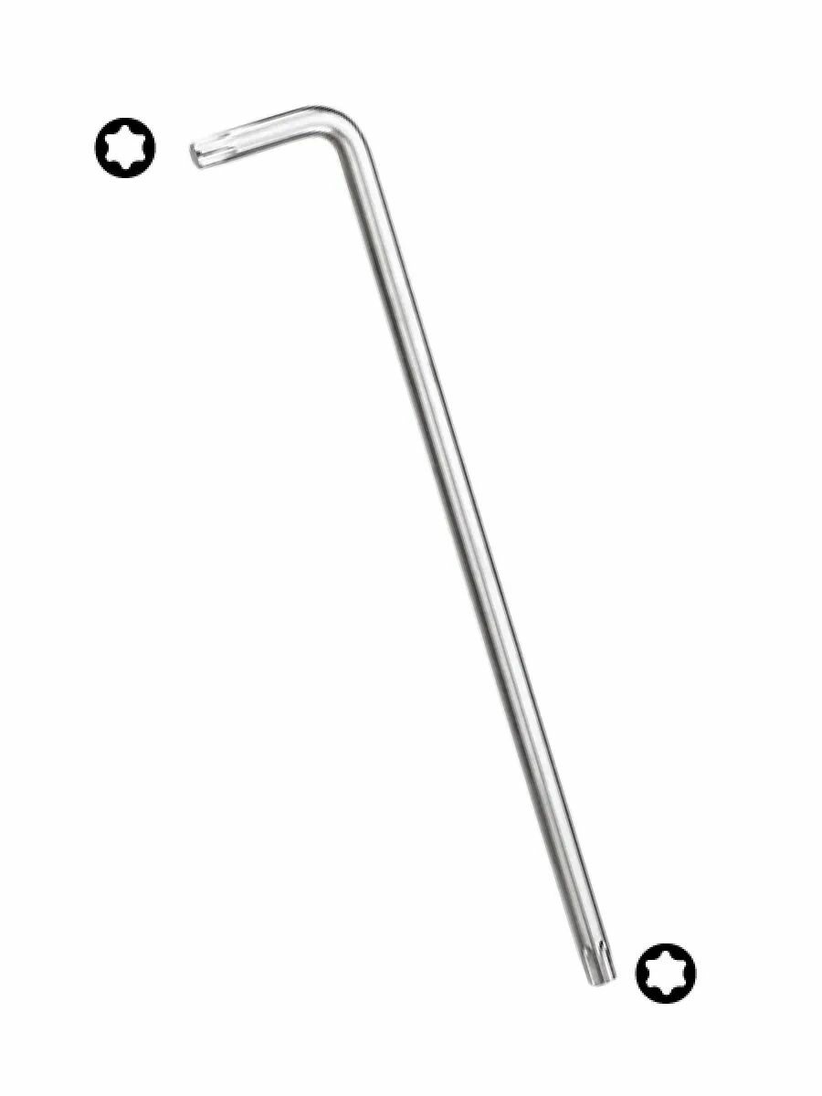 Ключ TORX торкс звездочка T45 L г образный имбусовый, отвертка удлиненная профессиональная 202х44 мм AIAE4520 TOPTUL