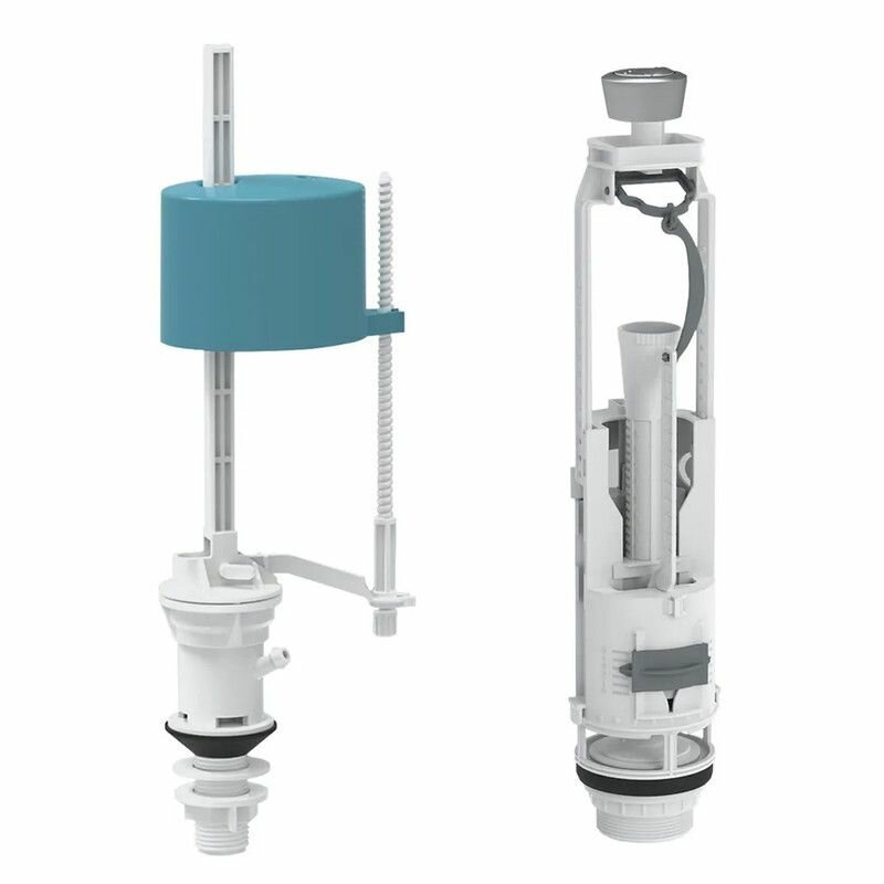 Арматура для бачка орио Двухкнопочная, нижняя подводка, хром кнопка (АНС-1112Х)