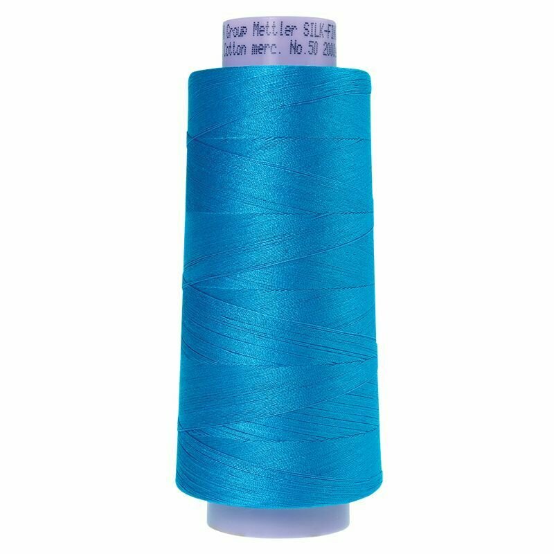 Нить для машинного квилтинга METTLER "Silk Finish", Cotton 50, 1829 м, цвет 1394, Caribbean Blue