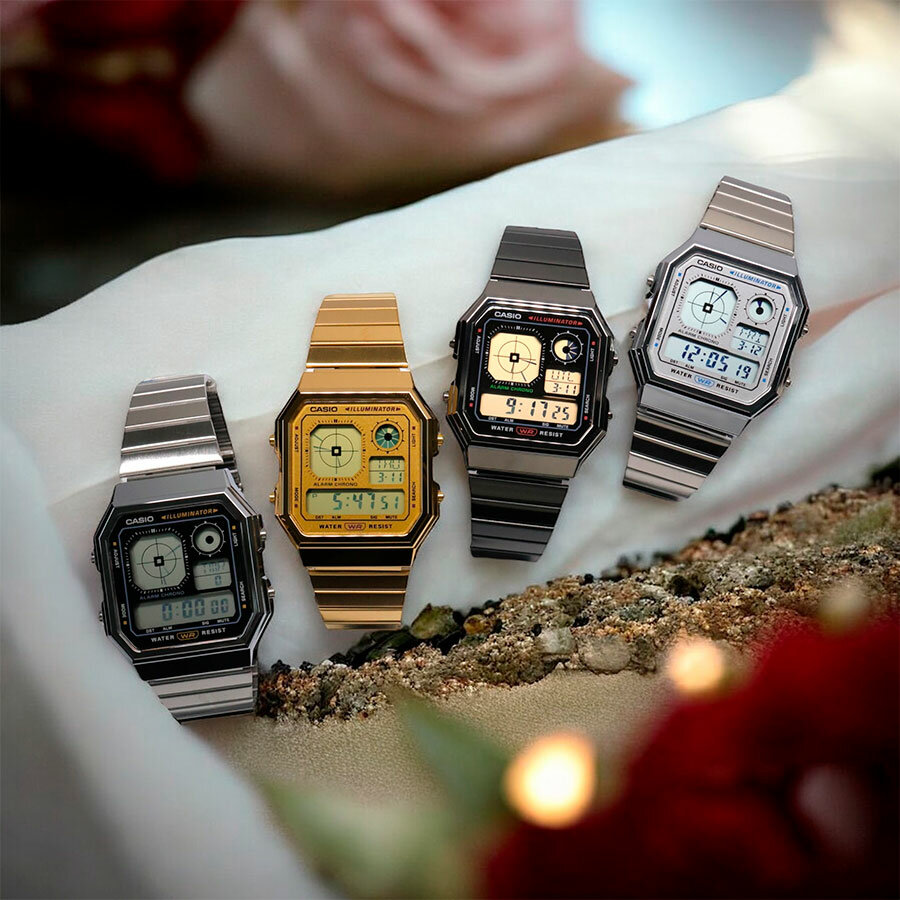 Наручные часы CASIO Vintage, серый, черный — фото 1