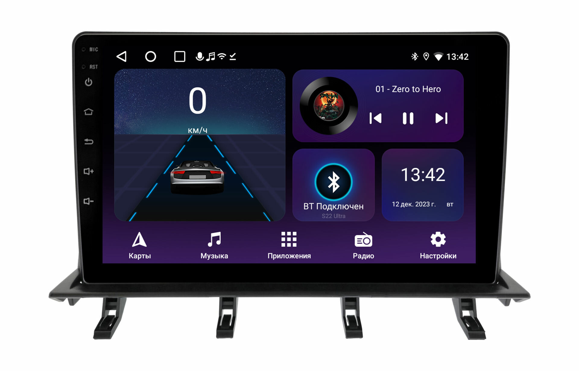 Штатная магнитола Wide Media для Mazda 2, Demio 2002 - 2007 / Android 9, 10 дюймов, WiFi, 2/32GB, 4 ядра