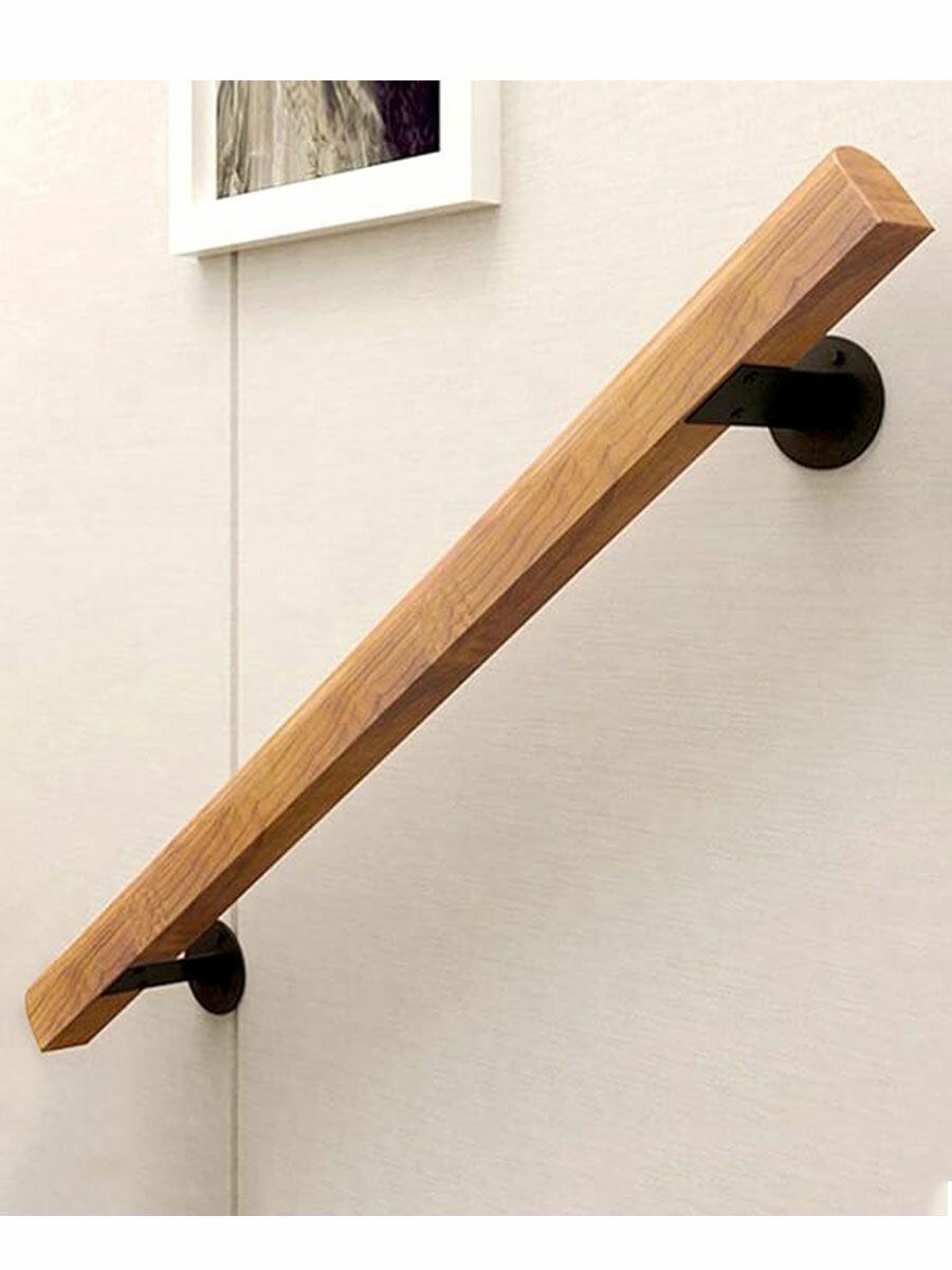 Поручень пристенный, наружные лестничные ограждения, поручень универсальный Массив дерева