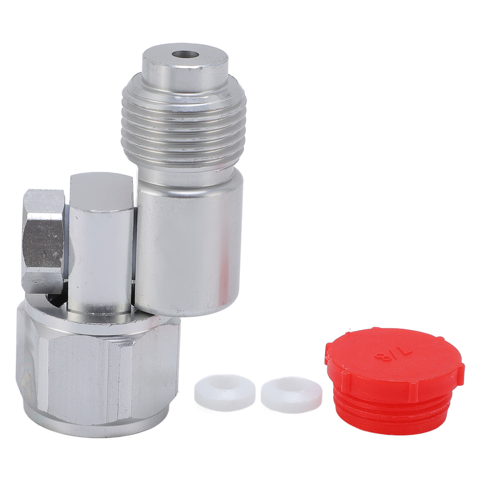 Безвоздушный краскораспылитель с поворотным шарниром на 360° и шлангом из алюминиевого сплава.