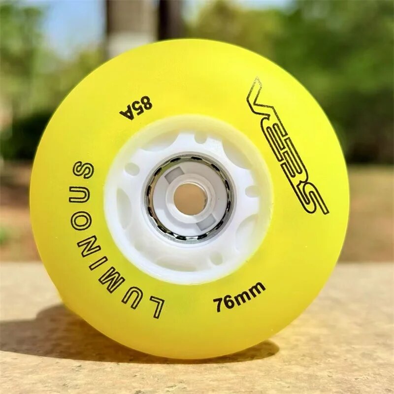 Светодиодные колеса SEBA для роликов 85A 72/76/80 мм 8 шт. Светло-желтый, 80mm, Yellow