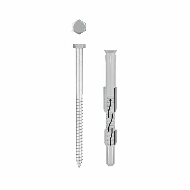 Дюбель фасадный, нейлон/цинк, 50 шт, ЗУБР ФД-П 10 x 120 мм