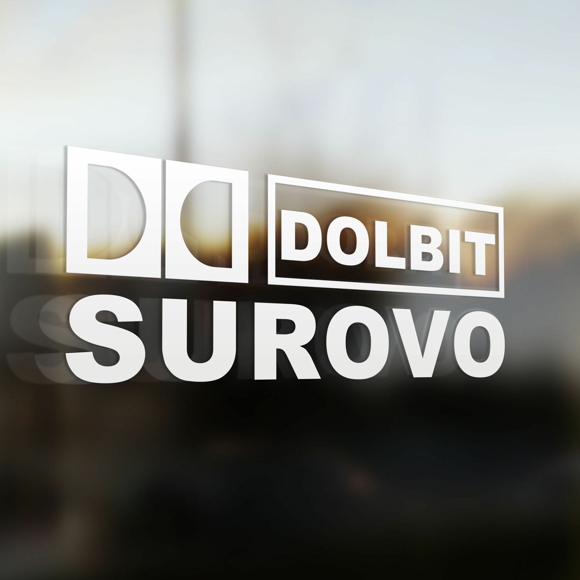 Наклейка на авто Долбит сурово 25х10