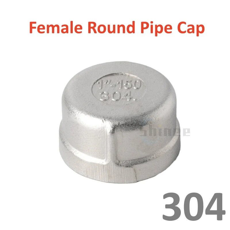 Фитинги из нержавеющей стали 304 1/8" 1/4" 3/8" 1/2" 3/4" 1" G1.2 BSP 1l4 BSP, 1 PCS, Round Cap