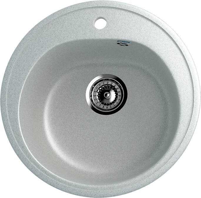 Мойка кухонная Ulgran U-101 -310 50x50, мойка для кухни, серая, матовая, круглая, российская