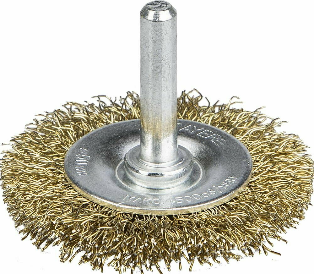 Дисковая щетка STAYER, 50 мм, витая стальная латунированная проволока 0.3 мм, для дрели Professional 35114-050_z01