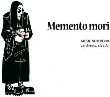 MUSIC NOTEBOOK Нотная тетрадь Ozzy "Memento mori" формат А5, 24 листа