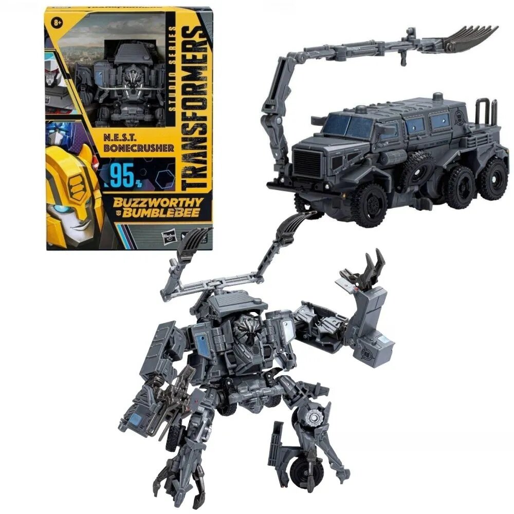 Трансформеры Hasbro Игрушка Studio Series Voyager Class Buzzworthy Bumblebee SS-95BB N.E.S.T Bonecrusher F7116
