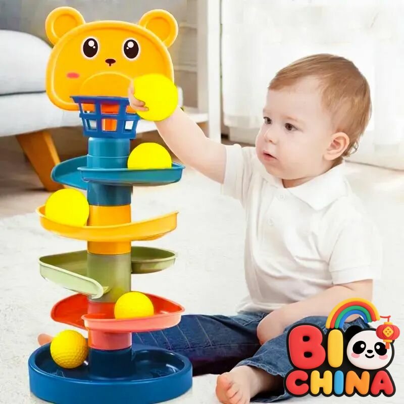 Игрушка пирамидка, веселая горка с шариками, развивающая игрушка для малышей