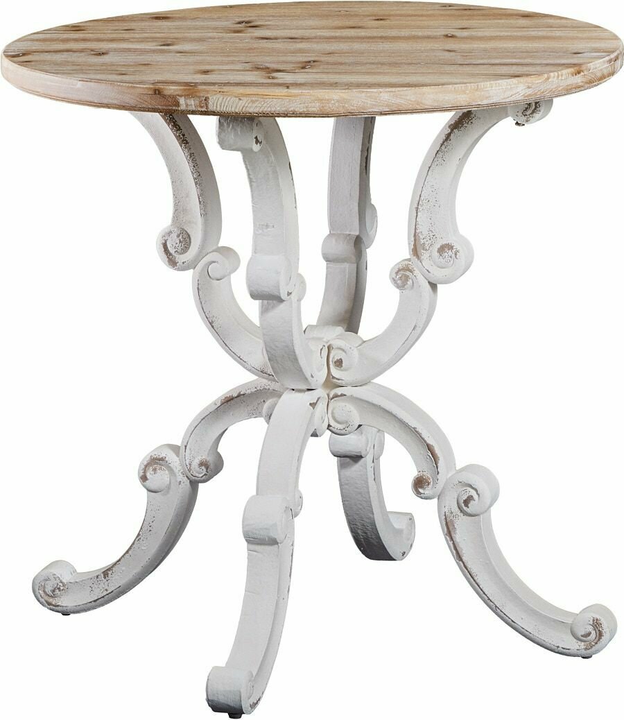 Стол обеденный Glasar "Прованс", дерево, МДФ, с эффектом потертостей, 80 см x 80см x 78 см