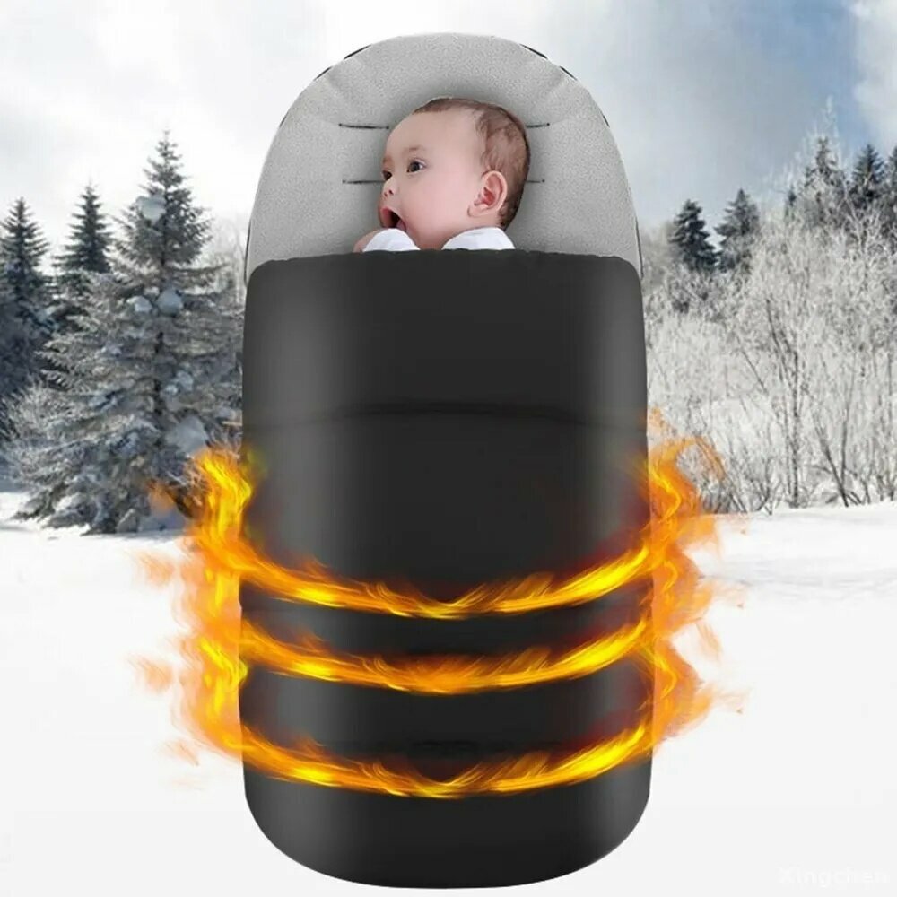 Теплый чехол для ног в коляске, улучшенный спальный мешок с утолщением