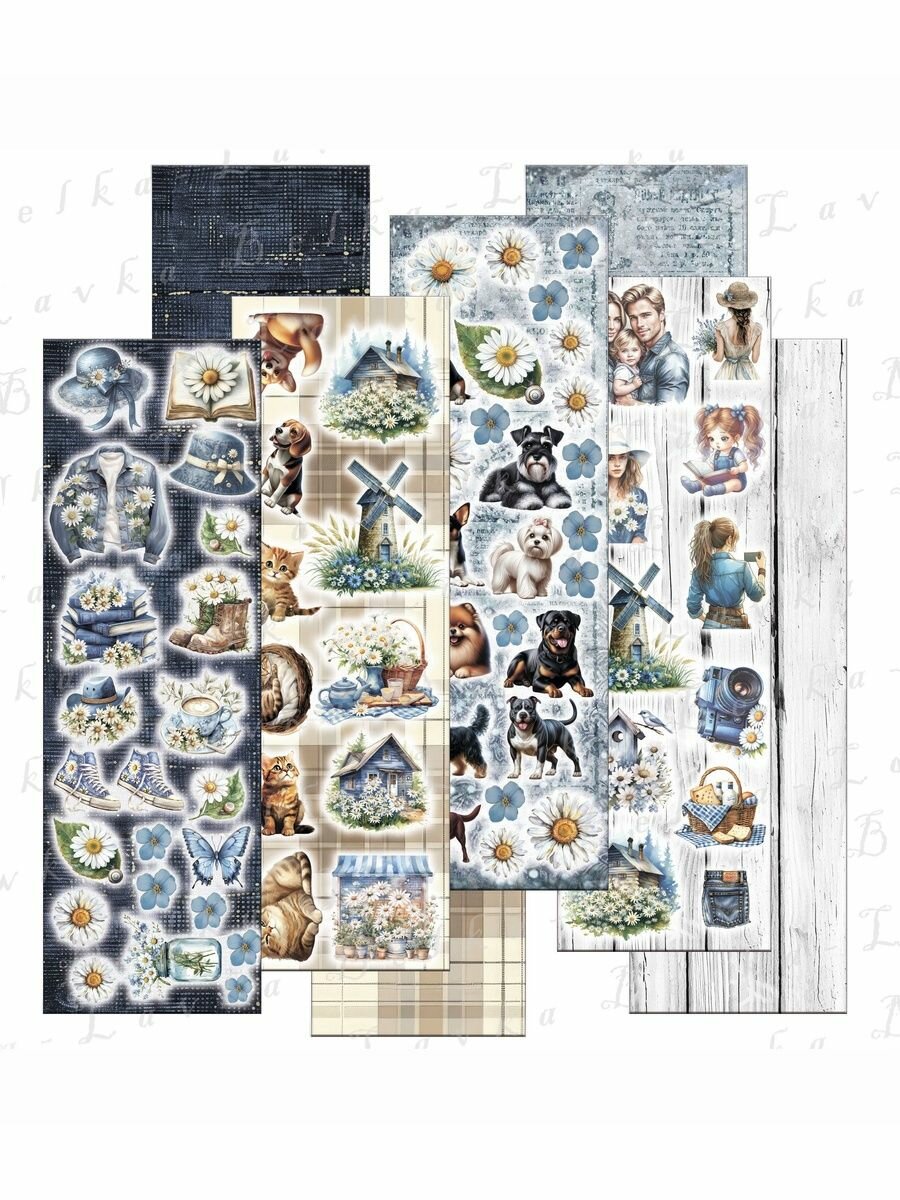 Набор дополнительных элементов для вырезания скрапбукинг "Семья в стиле CASUAL", 190 гр, от Belka Lavka