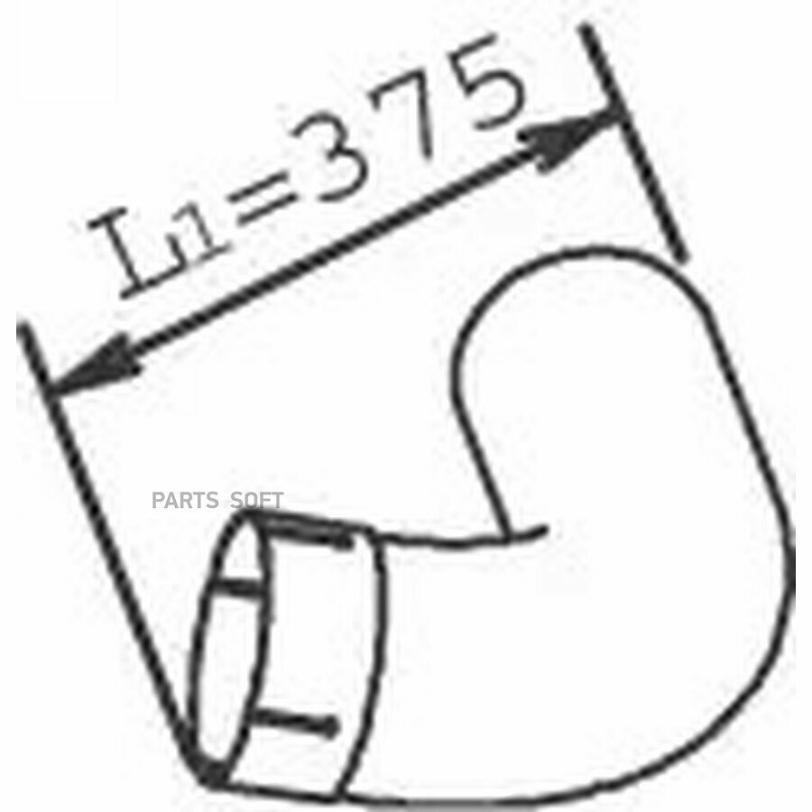 Труба глушителя MAN от официального дистрибьютора, DINEX, артикул 47193