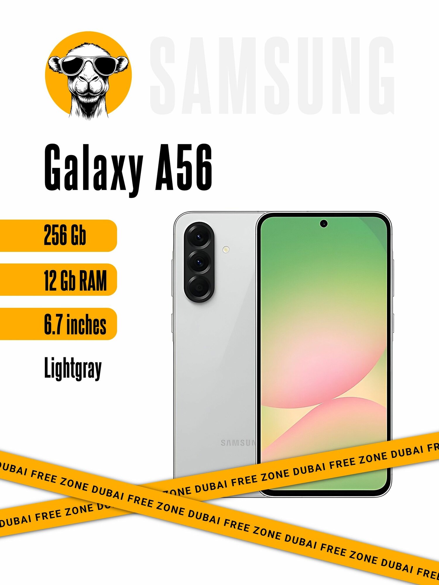 Смартфон Samsung Galaxy A56 12/256Gb Lightgray/Серый