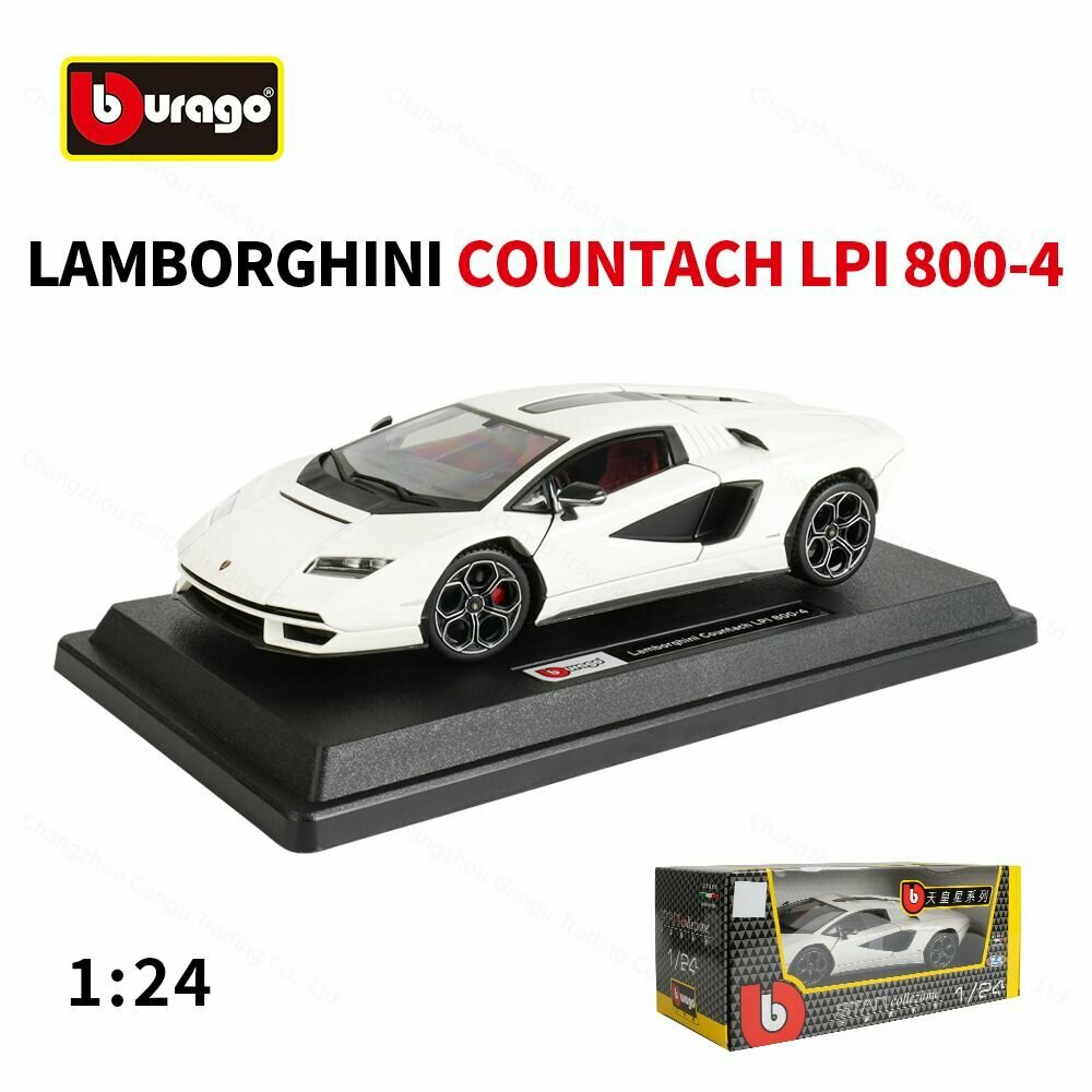 Bburago1:24 Коллекционная модель спортивного автомобиля Lamborghini Countach LPI 800-4, отлитая под давлением