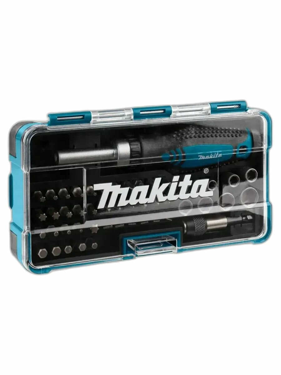 Набор бит и головок Makita B-58602, сталь, магнитный держатель, 47 шт.
