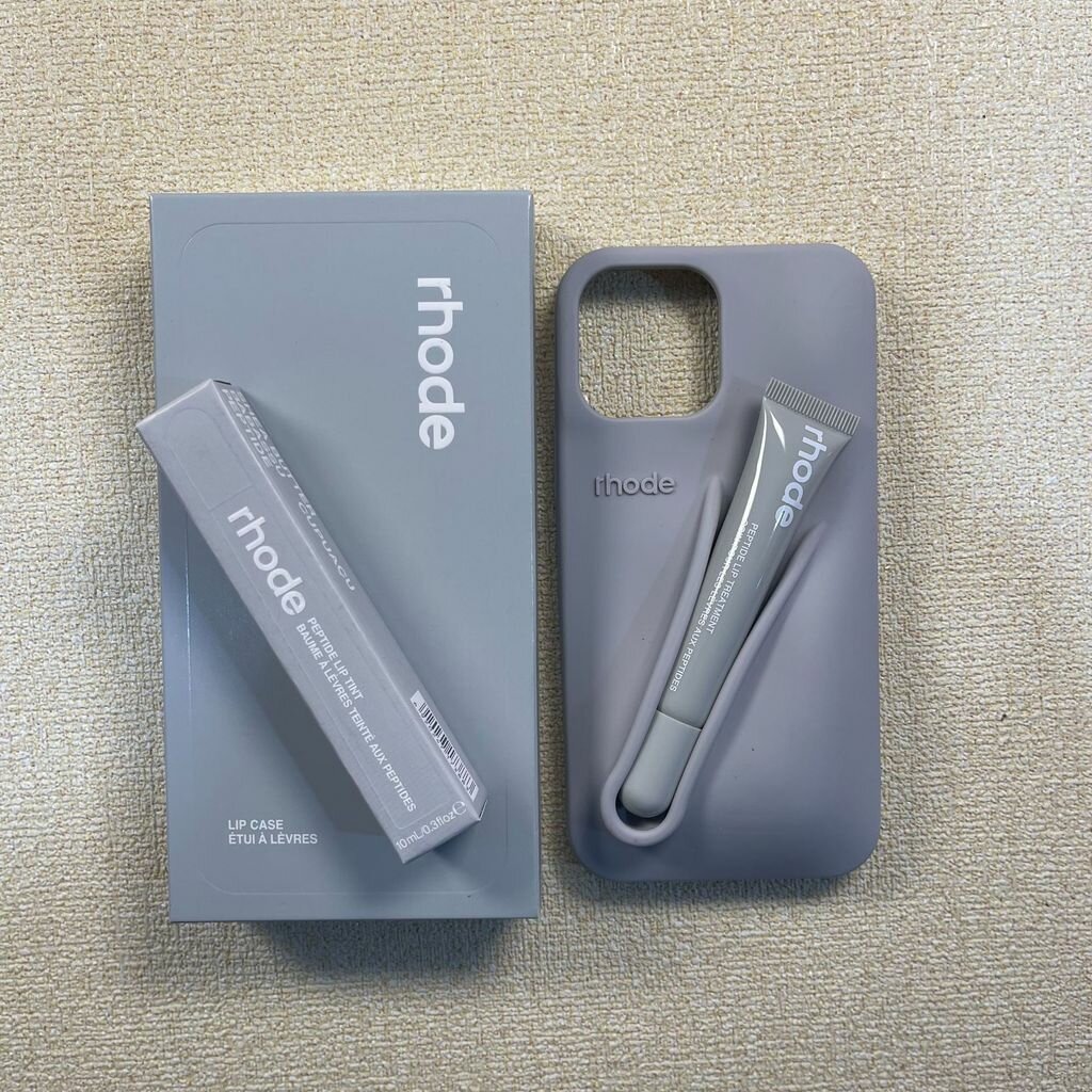 Чехол для губной помады Rhode Pink из силикона для 12 с гибким материалом и противоскользящим покрытием серый