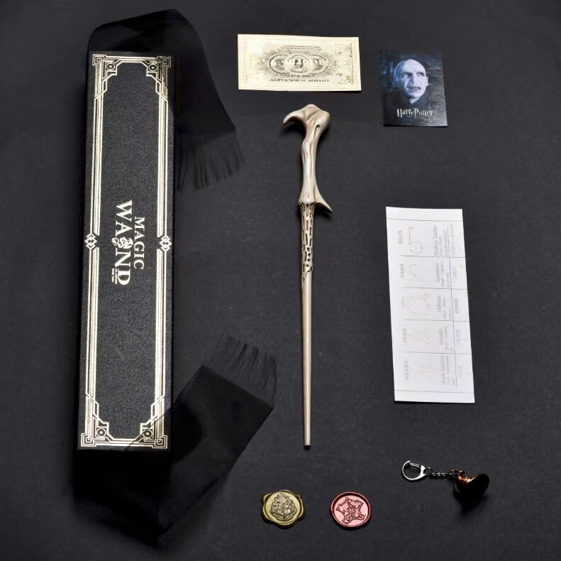 Волшебная шляпа с палочкой Гарри Поттера, подарочная коробка, роскошный набор из 8 предметов, подарок на день рождения, коробка с лентой, рождественский подарок