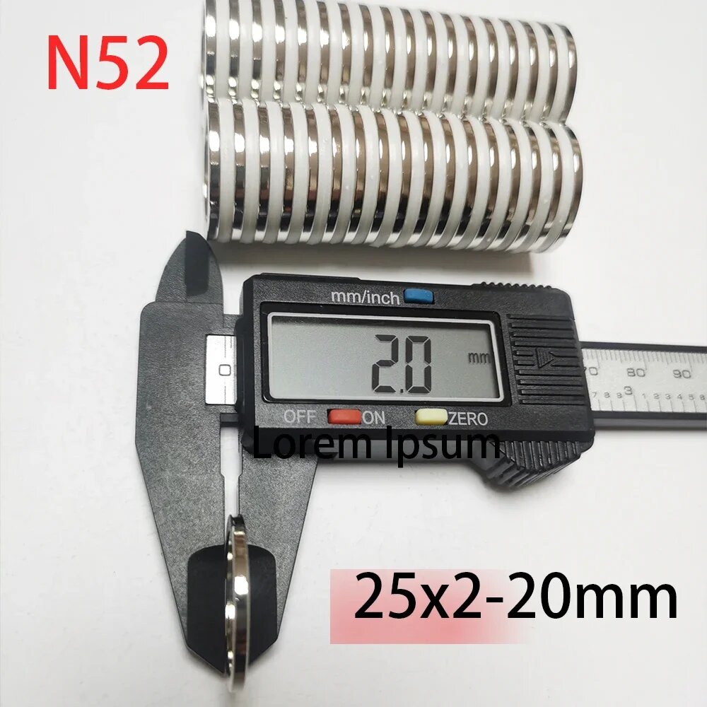 Магнит неодим N52 25x2-20 мм 5pcs