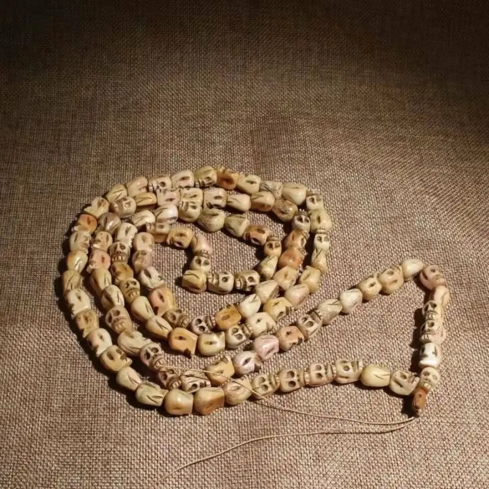 Тибетское ожерелье мала из кости яков