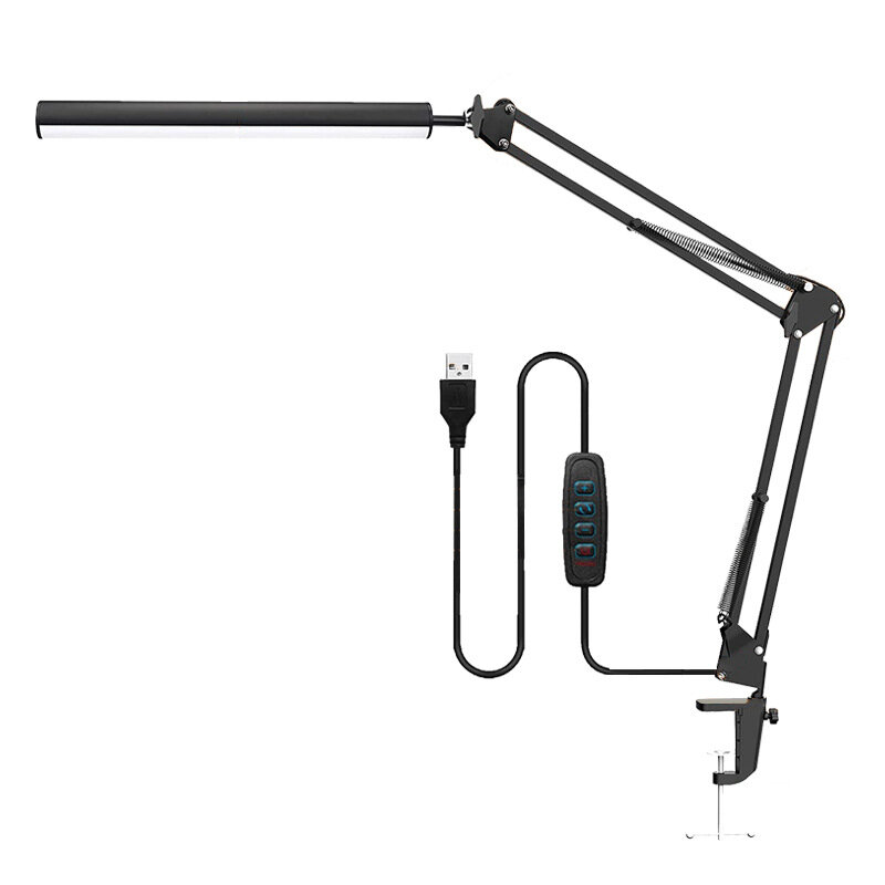 Светодиодная настольная лампа для студентов с длинной ручкой, детская настольная лампа для обучения, защита глаз, лампа