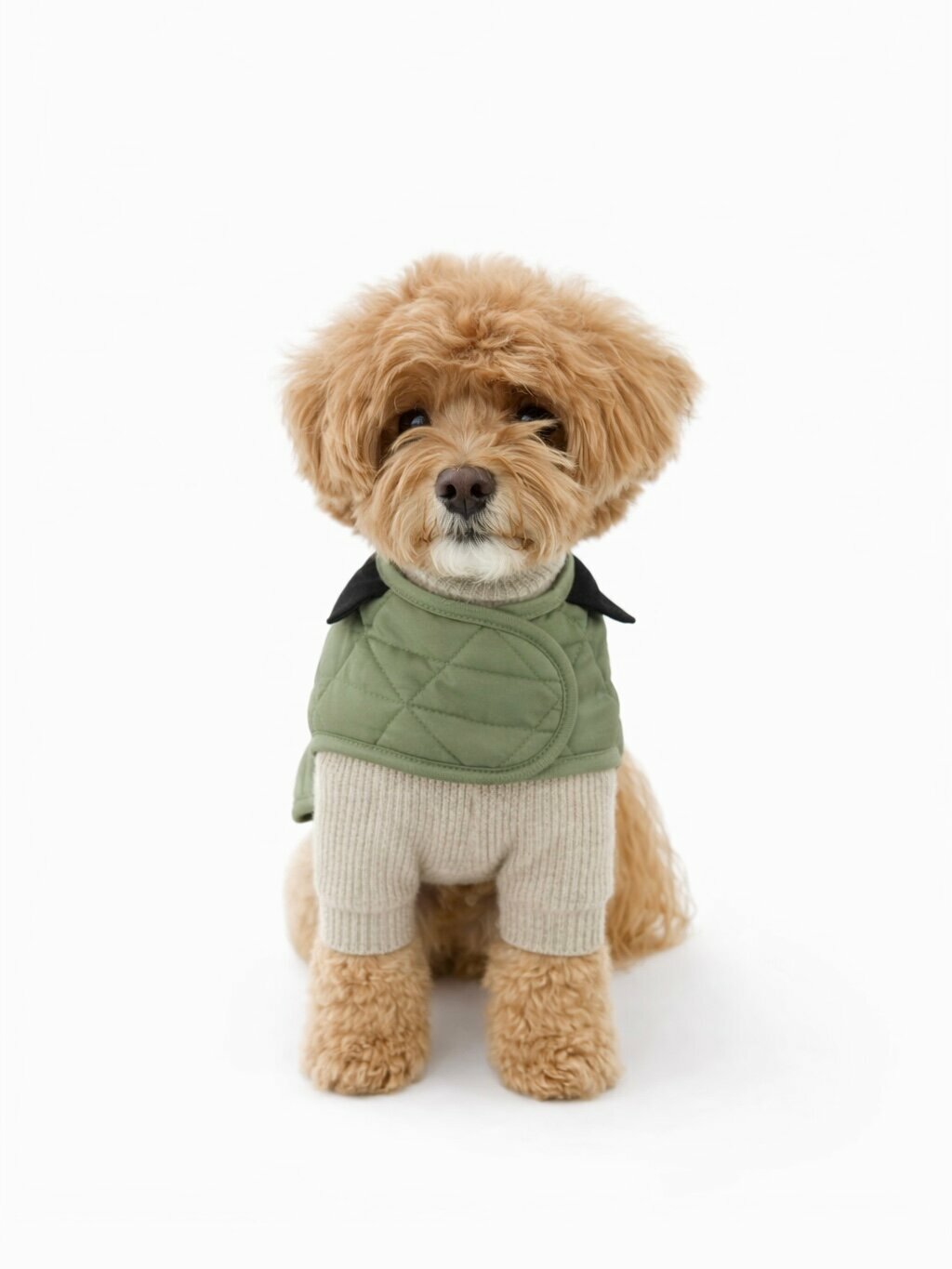 Попона/куртка стеганая, одежда для собак, размер XS, зеленый