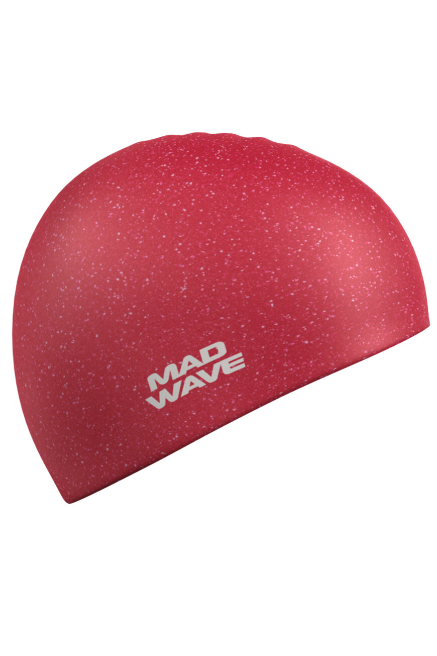 Шапочка для плавания MAD WAVE "Recycled", силикон, красная, размер One Size