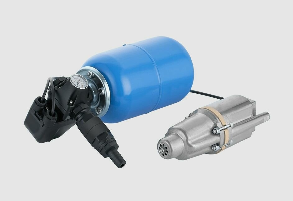 Насосная станция акваробот М 5-15Н 0.25 кВт, 75 м, 1.6 м3/час, бак 5 л, погружной вибрационный насос, Unipump 99655