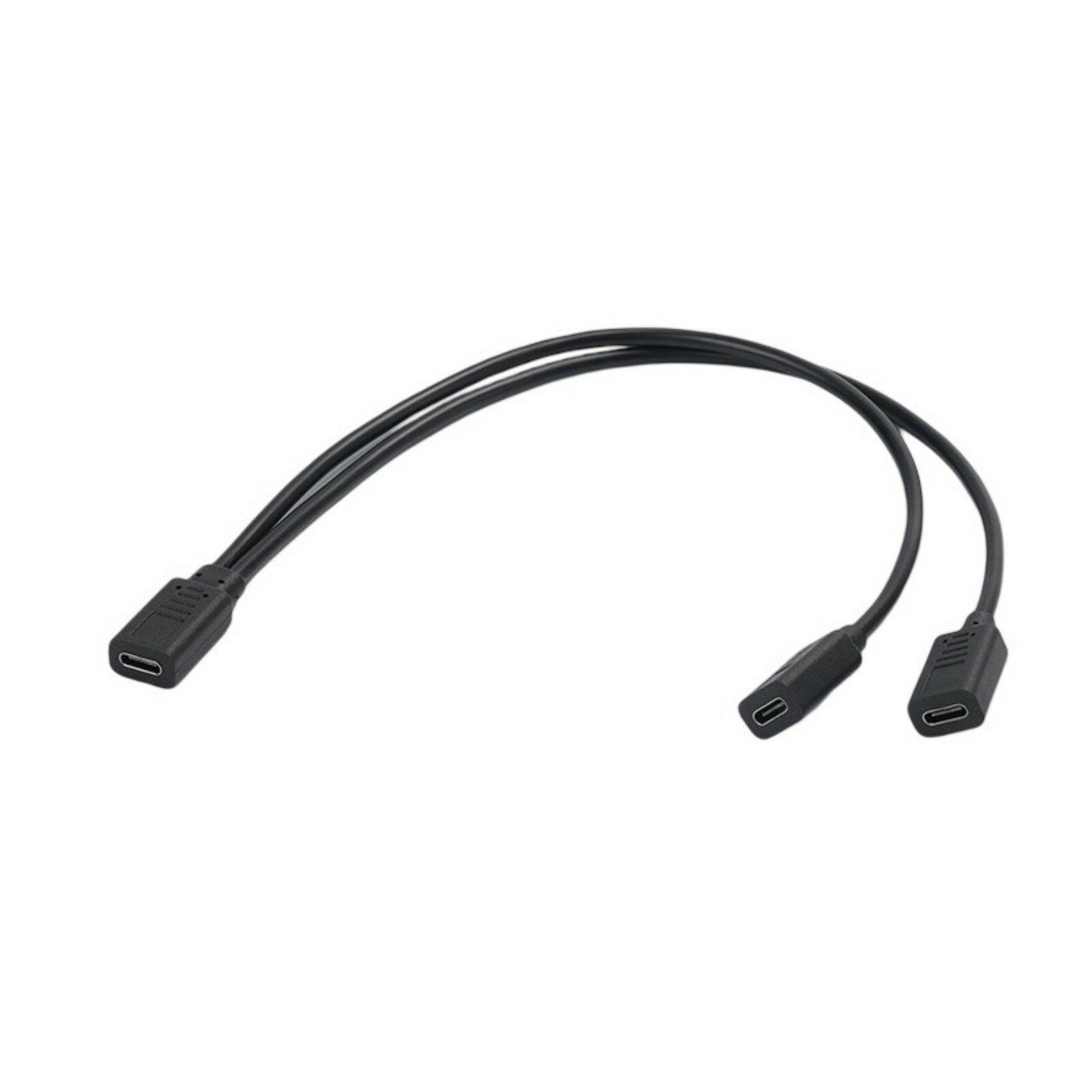 USB-C разветвитель с двумя гнездами для зарядки и адаптером