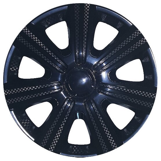 Колпаки R15 DTM чёрные STAR 4шт карбон