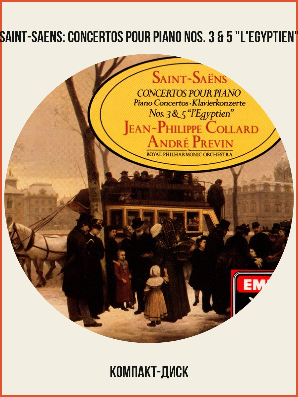 Компакт-диск Warner Andre Previn – Saint-Saens: Concertos Pour Piano Nos. 3 & 5 L'Egyptien