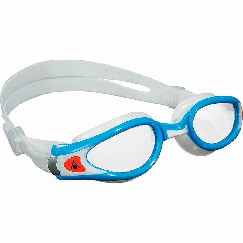 Очки для плавания Aqua Sphere Kaiman EXO Small Fit, прозрачные линзы, белый/голубой