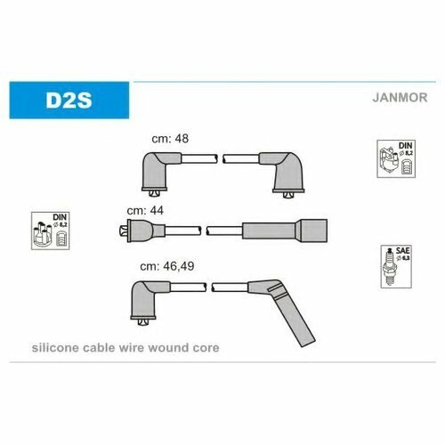 Комплект проводов зажигания Janmor D2S для Daewoo Matiz