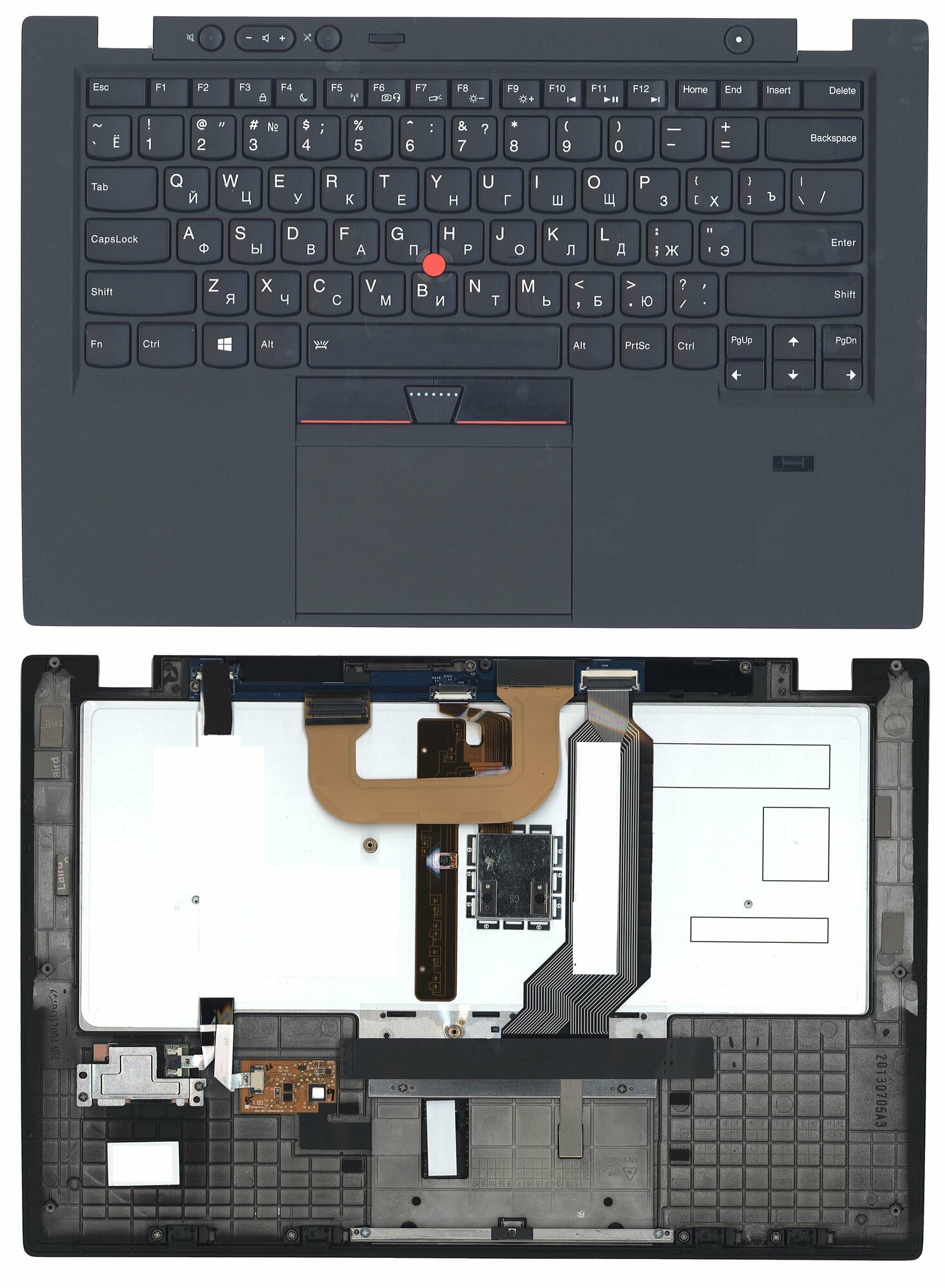 Клавиатура для ноутбука Lenovo ThinkPad X1 Carbon 1st Gen 2013 топ-панель черная