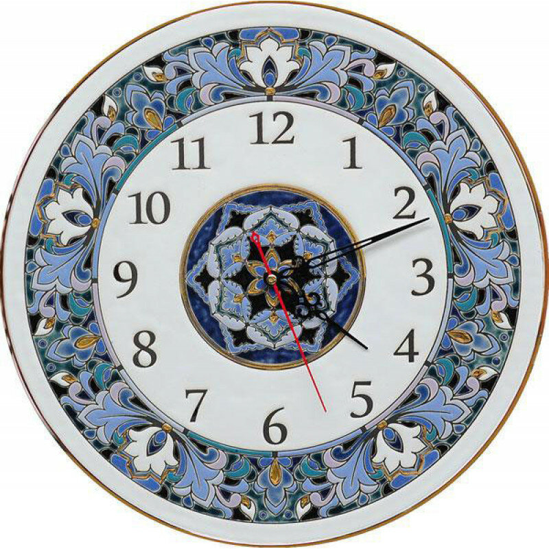 Рус-Арт Декоративные настенные керамические часы 40 см (Ч-4008)