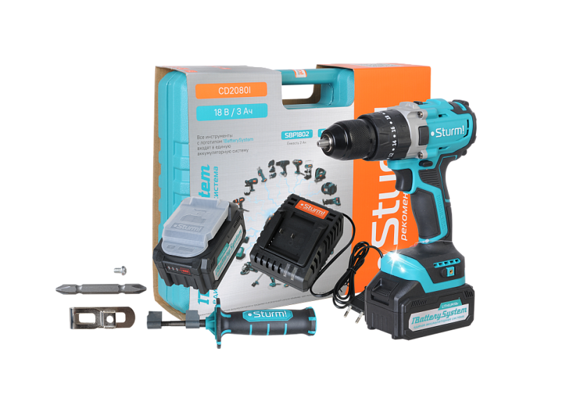 Аккумуляторный шуруповерт Sturm! CD2080I