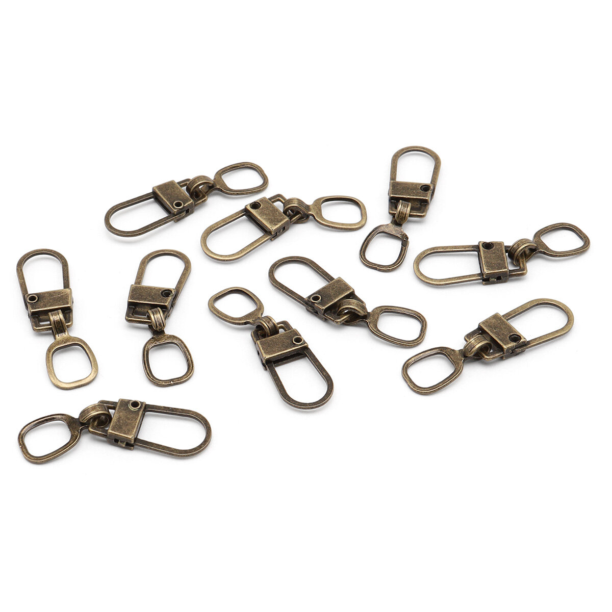 Пуллер для молнии с карабином, 9х31 мм, 10 штук, металлический, Айрис